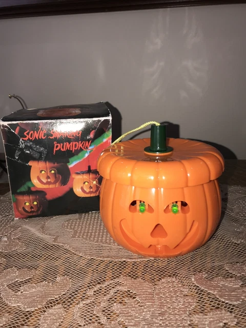 VINTAGE HALLOWEEN SONIC SHAKING PUMPKIN Dancing Flashing Sound ...
