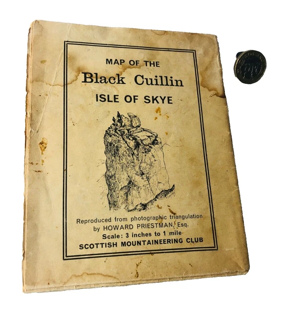 MAP OF THE Black Cuillin Isle of Skye Vintage ra £20.74 - PicClick UK