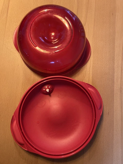 TUPPERWARE MICRO FIX Mikro-Fix Mikrowellen Behälter, 1,5 Liter in Rot ...