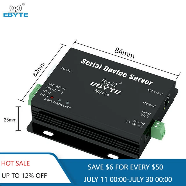 UART RS485 TO Ehernet Modem ModBus Gateway Long Distance Wireless Serial Device EUR 14,13 ...