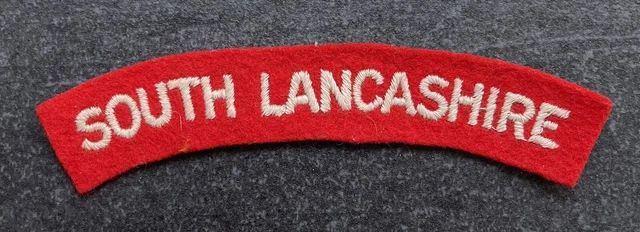 ORIGINAL WW2 SOUTH Lancashire Regiment Cloth Shoulder Title £12.00 ...