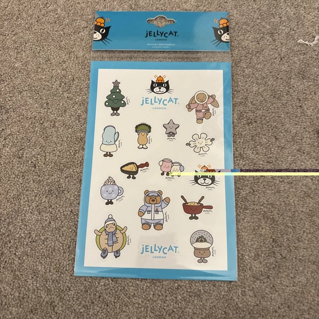 JELLYCAT 2025 CHRISTMAS release Winter Season Sticker Sheet NEW £4.91 ...