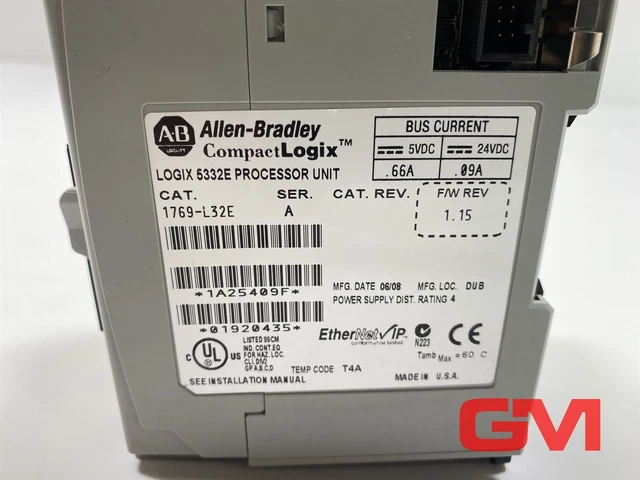 ALLEN-BRADLEY PROZESSOREINHEIT COMPACTLOGIX L32E CPU 1769-L32E Ser A ...