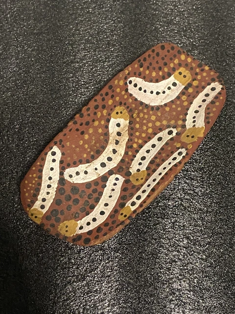 AUSTRALIAN ABORIGINAL CARVED Wooden Coolamon Bowl Pokerwork witchetty ...