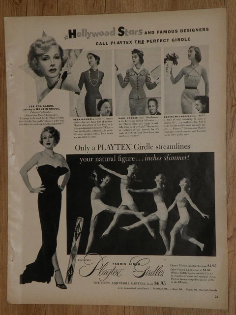 MAGAZINE AD* - 1963 - Playtex Girdles - Zsa Zsa Gabor EUR 7,35 ...