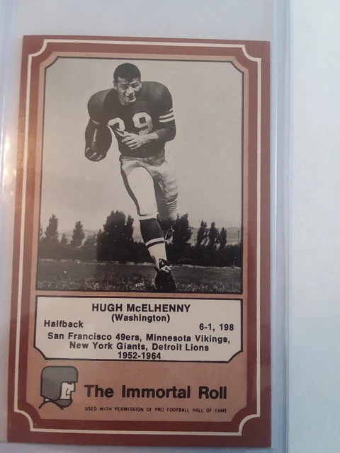 1975 HALL OF Fame Fleer Immortal Roll Hugh McElhenny #36 $5.68 - PicClick CA