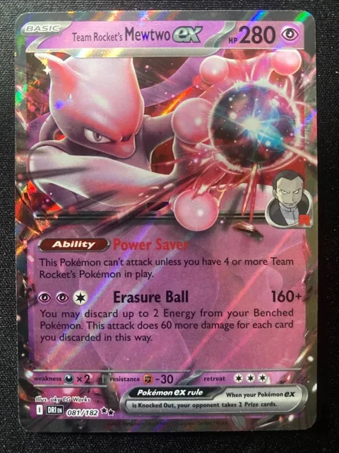 TEAM ROCKET'S MEWTWO ex 081/182 Sv10: Destined Rivals Holo £2.70 ...