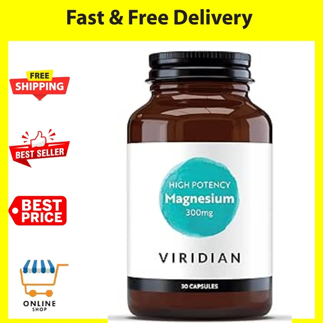 VIRIDIAN - HIGH Potency Magnesium 300mg 30 Capsules| Vegan Formula ...