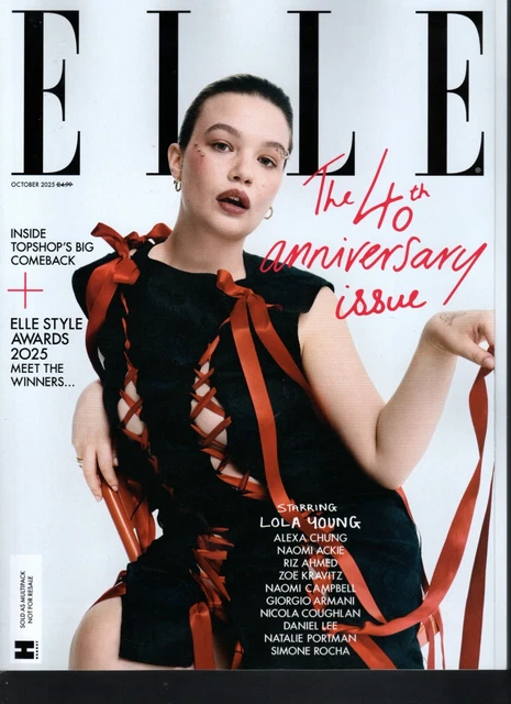 ELLE UK MAG UK October 2025 - Lola Young Cover, Alexa Chung, Natalie ...