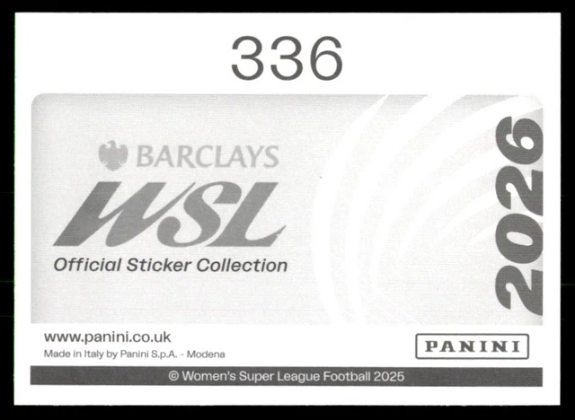 PANINI WSL 2026 Sticker Match Action (Manchester City) No. 336 £2.49 ...