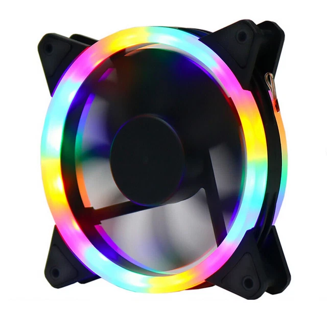 1-PACK RGB COOLING Fan LED Quiet CPU Computer Case PC 120mm 3/4 Pin ...