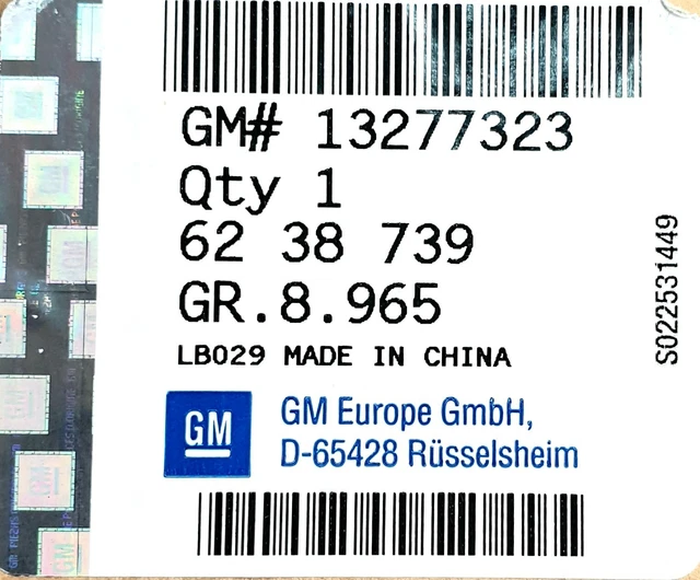 ORIGINAL OPEL GM rear fuse box "NG" Insignia A - 13277323 £99.86 ...