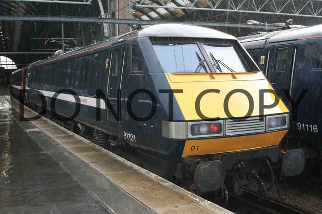 UK ELECTRIC TRAIN Railway Photograph Of Class 91 91101 Locomotive. Rm91 ...