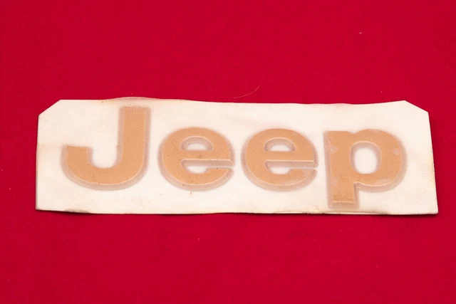 80S JEEP GOLD FRONT HOOD EMBLEMS BADGE SYMBOL LOGO OEM NEW EUR 21,30 ...