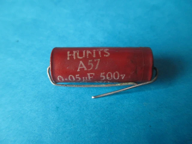 VINTAGE HUNTS CAPACITOR 0.05uF 500V. TYPE A 57. NEW OLD STOCK. £7.75 ...
