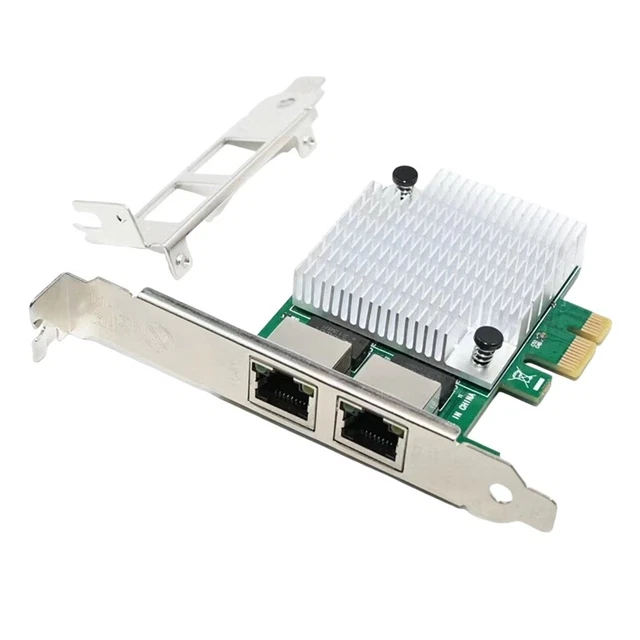 2 PORTS RJ45 PCIe X1 Gigabit Realtek 8111F + ASM1082E Chipset Filtre ...