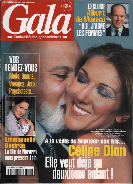 CELINE DION - LISA MARIE PRESLEY - KARIN VIARD - Vtg French GALA ...