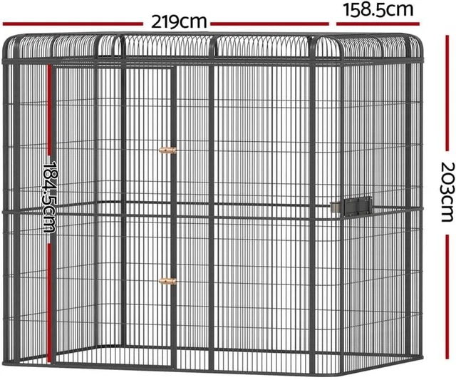 BIRD CAGE LARGE Walk-In Aviary Budgie Perch Cage Parrot Pet Huge 203Cm ...