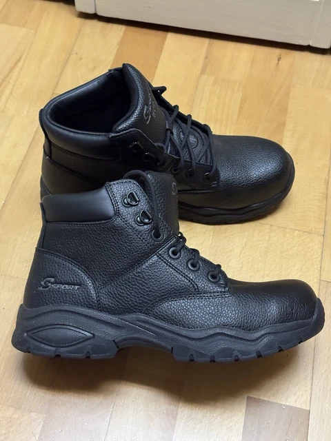 SKECHERS SPORTS MENS Elton Steel Toe Leather Work Boots ASTM 2413-18 ...