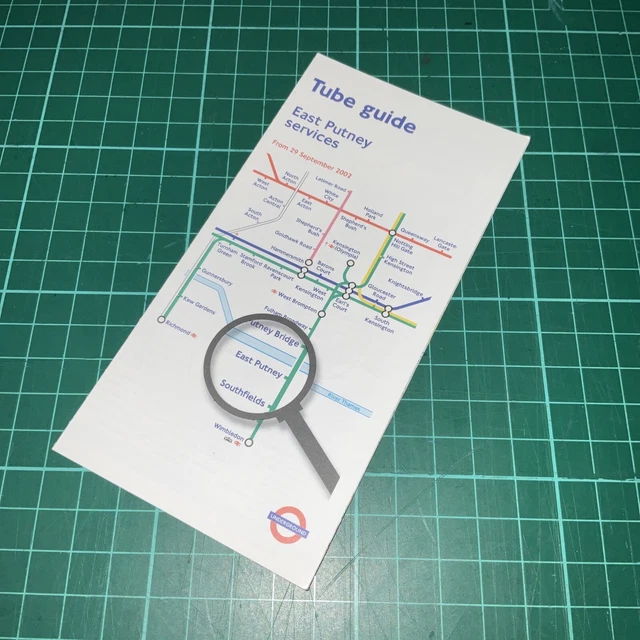 LONDON UNDERGROUND EAST Putney Local Tube Guide September 2002 Map ...