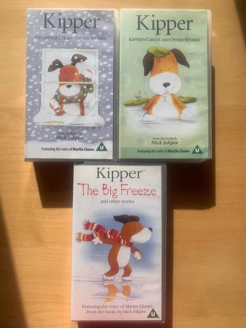 KIPPER THE DOG: bundle of 3 x vhs tapes, The Big Freeze/Xmas Eve/Kipper ...