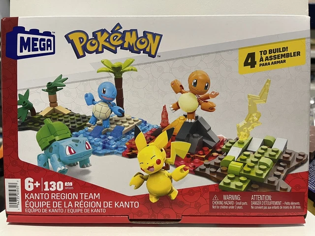 POKEMON KANTO TEAM Mega Blocks HFG05 Pikachu Squirtle Charmander ...