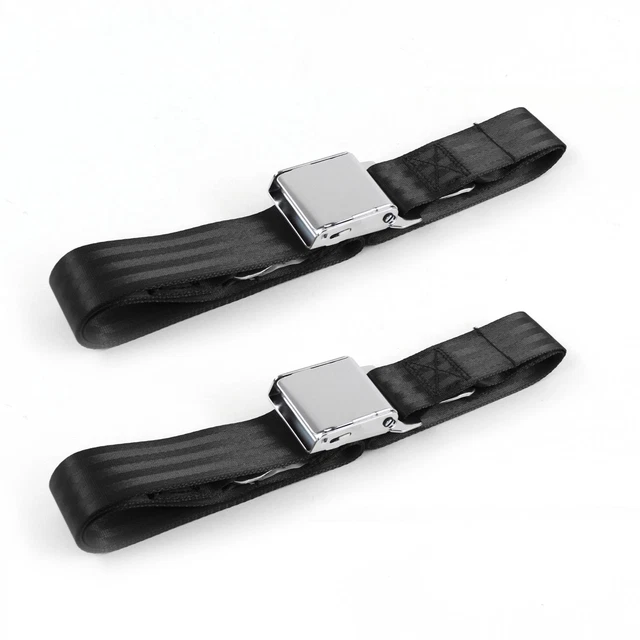 JP CJ/DJ 1971 - 1986 Airplane 2pt Black Lap Bucket Seat Belt Kit - 2 ...