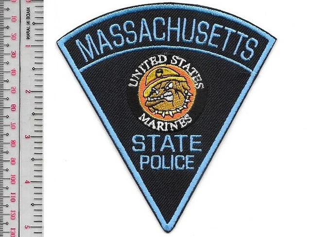 MASSACHUSETTS STATE POLICE US Marine Corps USMC Devil Dog patch ...