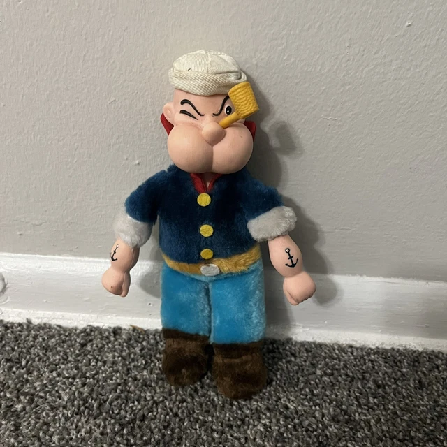 VINTAGE ETONE 1983 Popeye The Sailor Man Plush Doll Complete With Pipe ...
