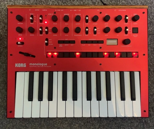 VINTAGE KORG MONOLOGUE - Analogue Synthesizer (Red) £199.99 - PicClick UK
