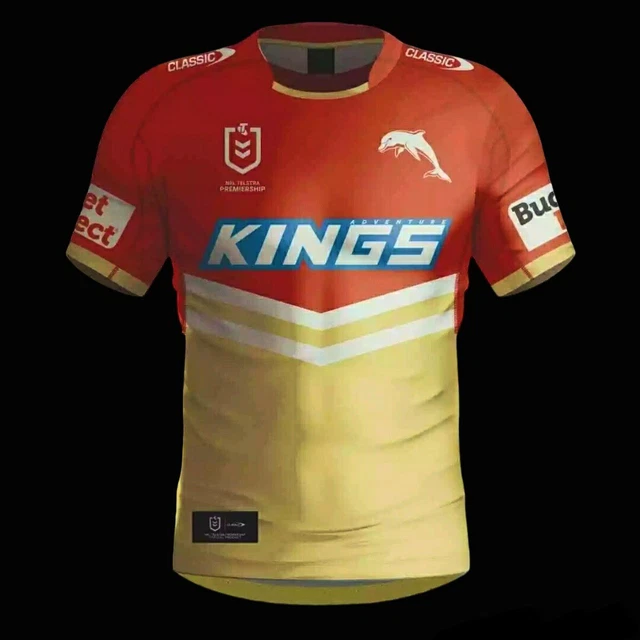 REDCLIFFE DOLPHINS 2024 NRL RUGBY LEAGUE Home Jersey Size SMALL BNWT ...