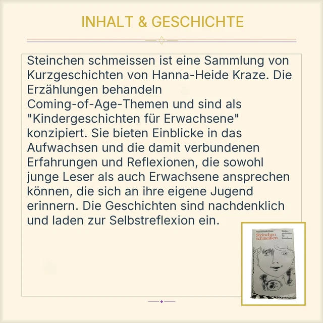 HANNA-HEIDE KRAZE - Lancer des Cailloux - Récits Adultes EUR 5,95 ...