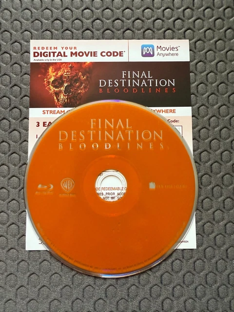 FINAL DESTINATION BLOODLINES Blu-ray + Digital only! from 4K (no case ...