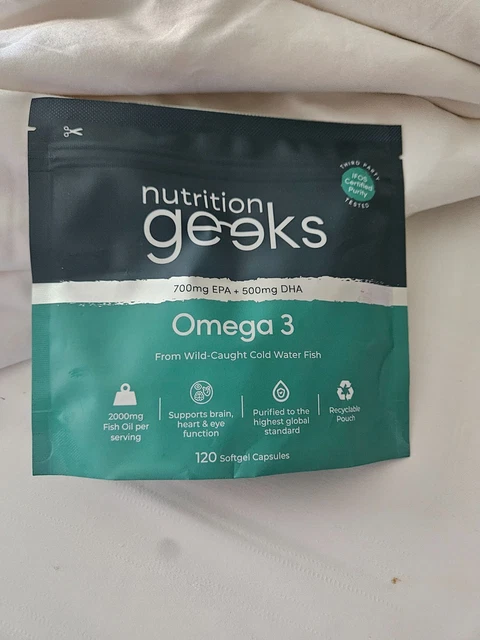 NURTRICIAN GEEKS OMEGA 3, 120 soft gel capsules £6.52 - PicClick UK