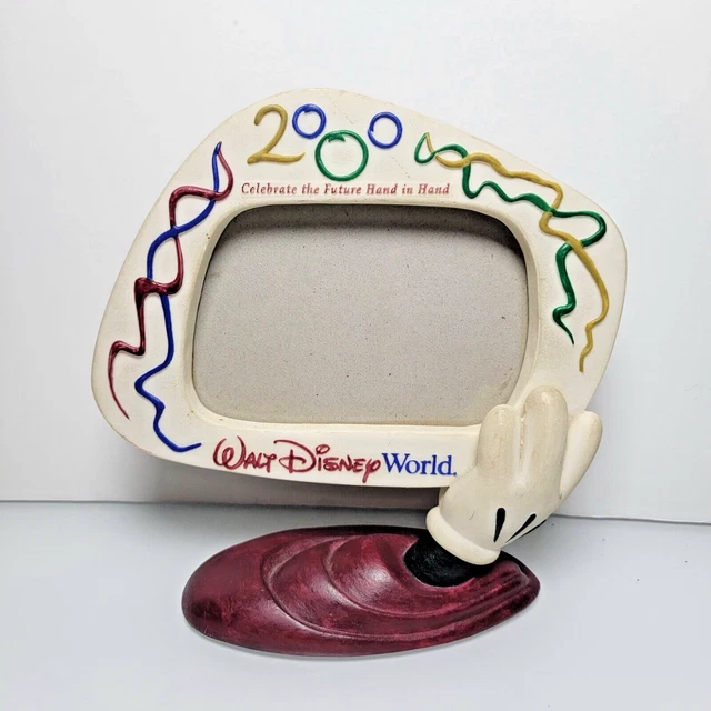 WALT DISNEY WORLD 2000 Celebrate The Future Hand in Hand Picture Frame ...