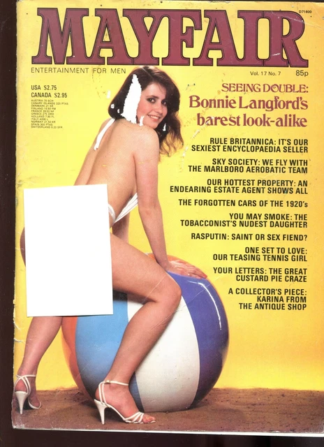 VINTAGE MENS MAGAZINE MAYFAIR VOLUME 17 No 7 GLAMOUR EROTICA £2.80 - PicClick UK