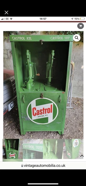 VINTAGE CASTROL OIL dispenser Forecourt/Workshop handpump in original ...