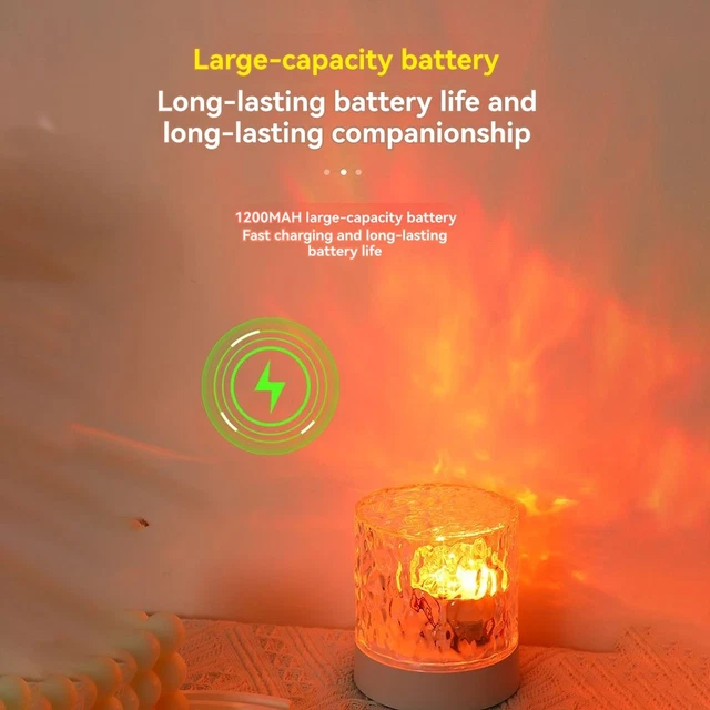 16 COLOR LED Water Ripple Projector Night Light with Remote ...