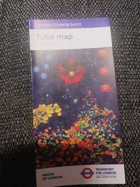 LONDON UNDERGROUND TUBE Map - Dated December 2023 TFL Normal Travel ...