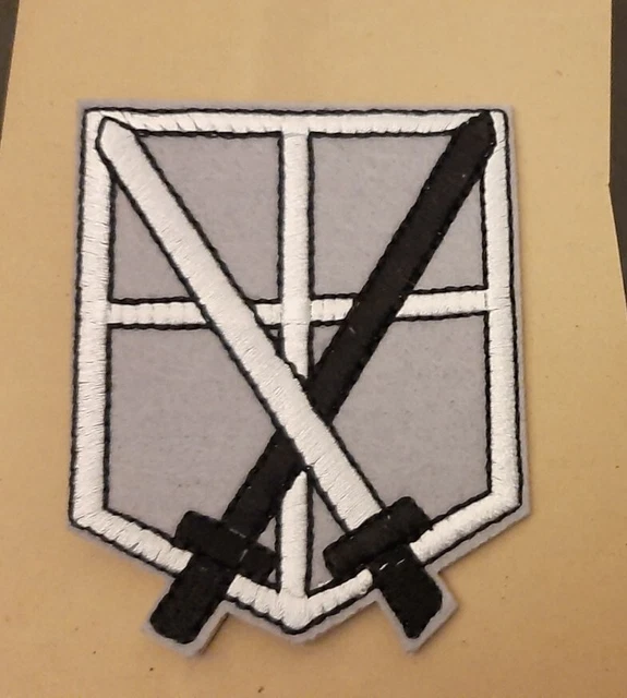 ATTACK ON TITAN Crossed Swords sew or Iron Patch Trainng Anime Badge ...