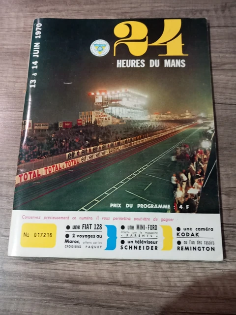 PROGRAMME OFFICIEL 24 heures du mans 1970 EUR 100,00 - PicClick FR