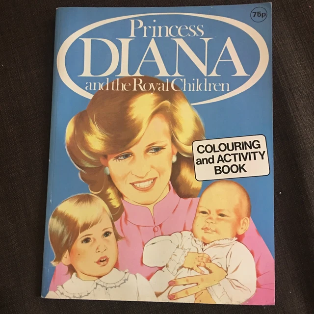 VERY RARE PRINCESS Diana And The Royal Children Colouring Activity Book ...