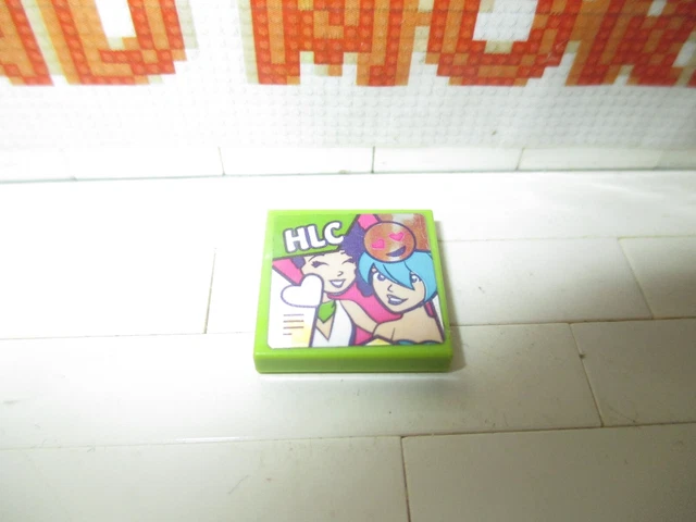 LEGO - 1X Tile 2x2 HLC Heart Smiling Emoticon Friends Pattern 41391 ...