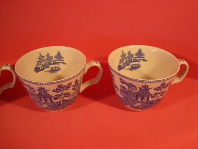 SPODE BLUE ROOM Collection, Georgian Series, Willow Pattern, 4 X ...