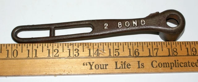 OLD VINTAGE 2 BOND Farm implement Plow Silo type Coupling Wrench Tool ...