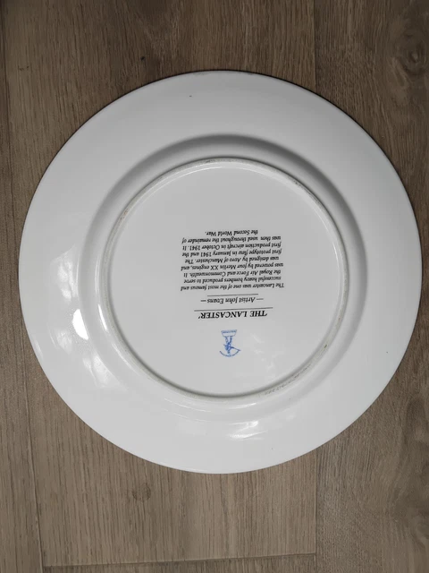 VINTAGE PLATE BY Artist John Evans Titled “The Lancaster” 28 Cm J37 £10 ...