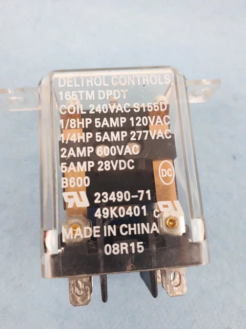 Deltrol Controls 165tm Dpdt General Purpose Relay 8 Blade 89 23