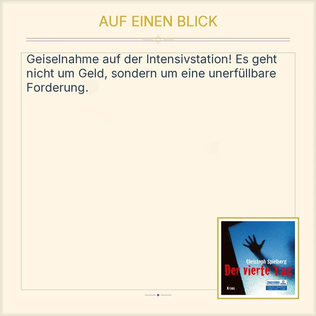 CHRISTOPH SPIELBERG DER vierte Tag Krimi Hörbuch CD Deutsch ...