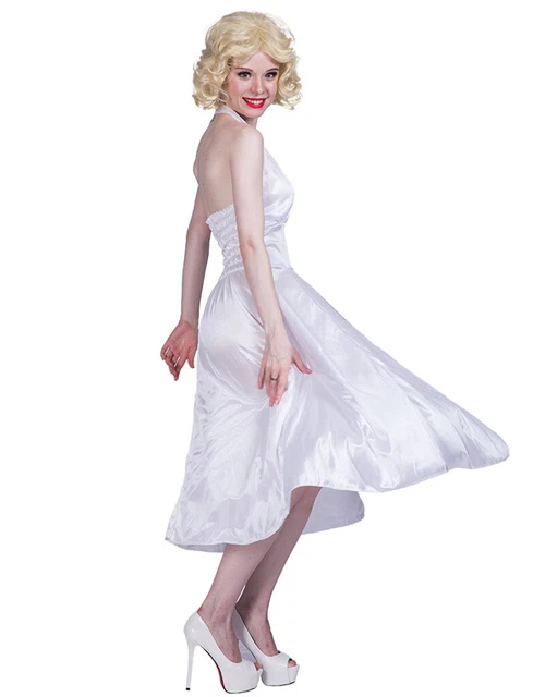 PARTY ADULT WHITE Monroe Dress Uniform Halloween Cosplay Costume $37.04 ...