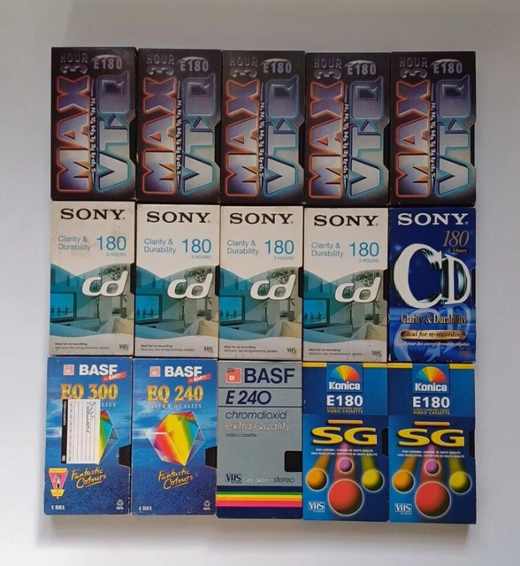15 RECORDABLE (BLANK) VHS Tapes - Individual photos of each tape £6.99 ...